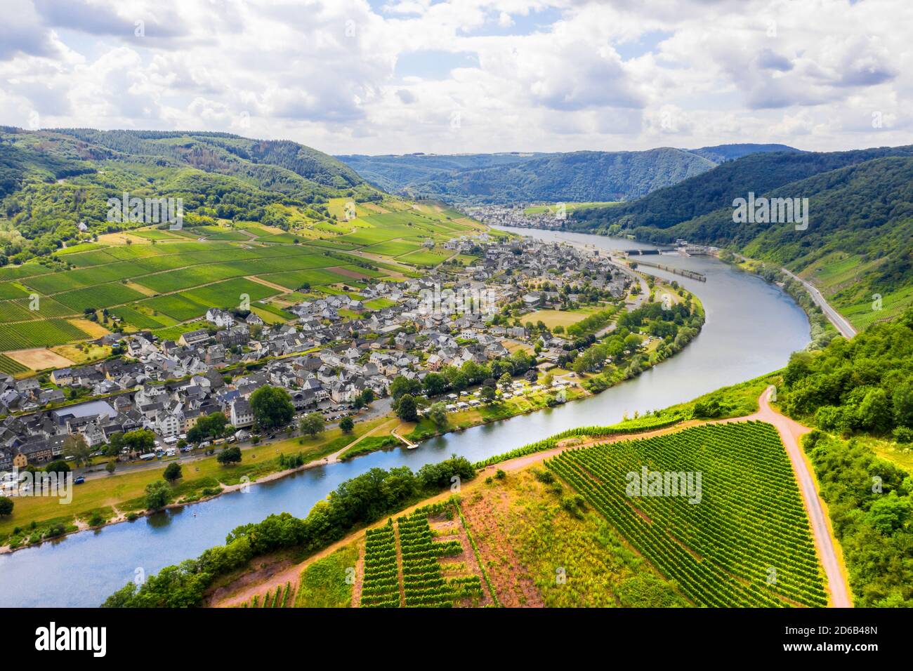 a mosel river vineyard valley in germany Stock Photo - Alamy