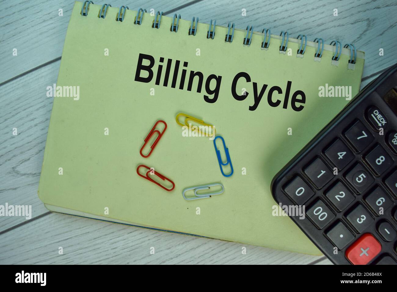 Billing Cycle write on a book isolated on office desk Stock Photo - Alamy