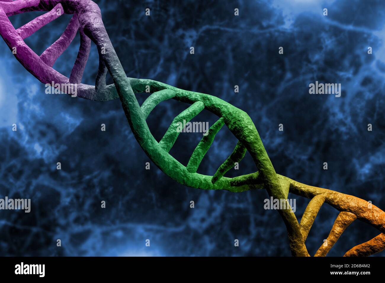 Abstract DNA strand double helix genetics 3D illustration Stock Photo ...