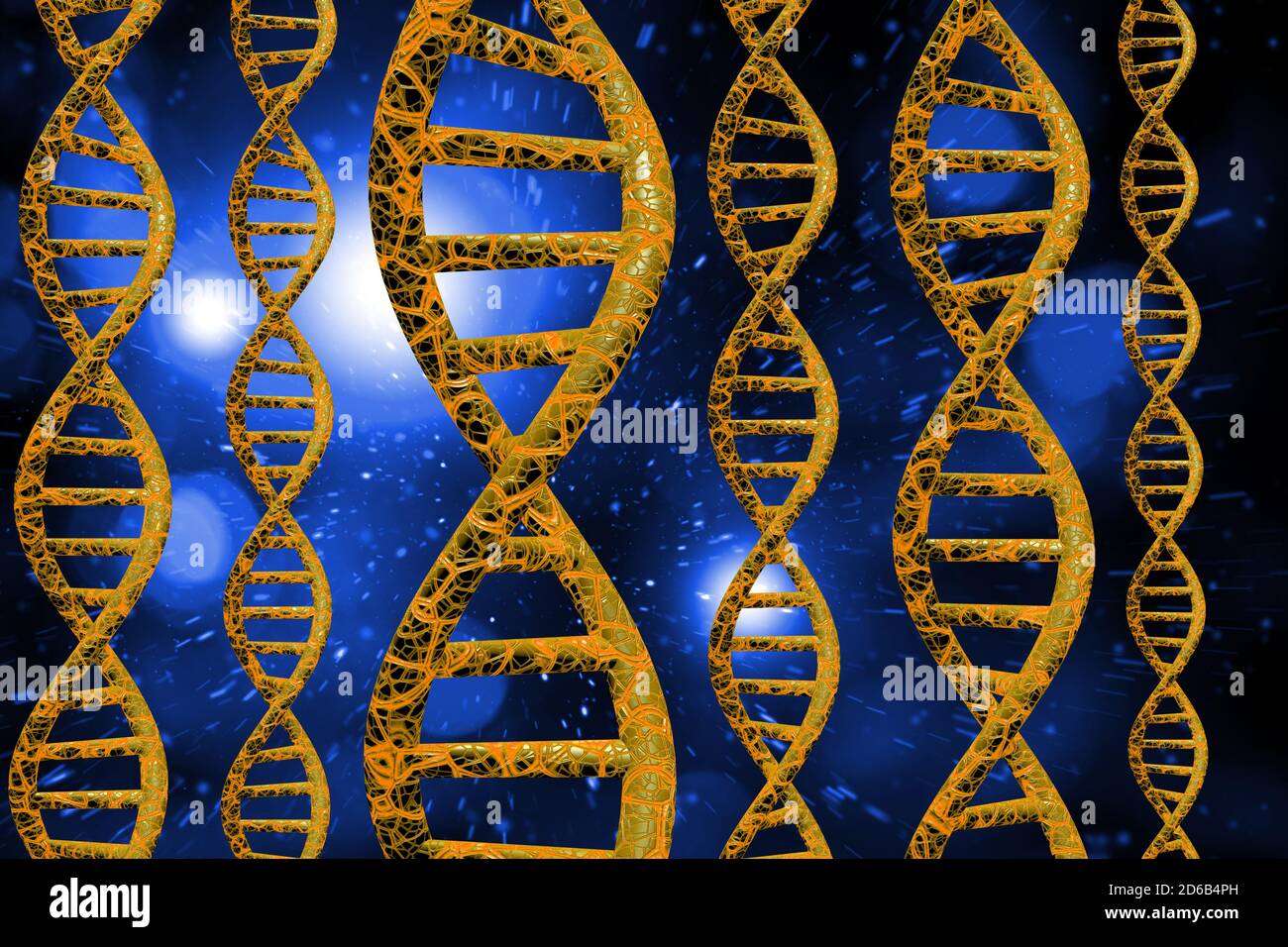 Abstract DNA strand double helix genetics 3D illustration Stock Photo ...