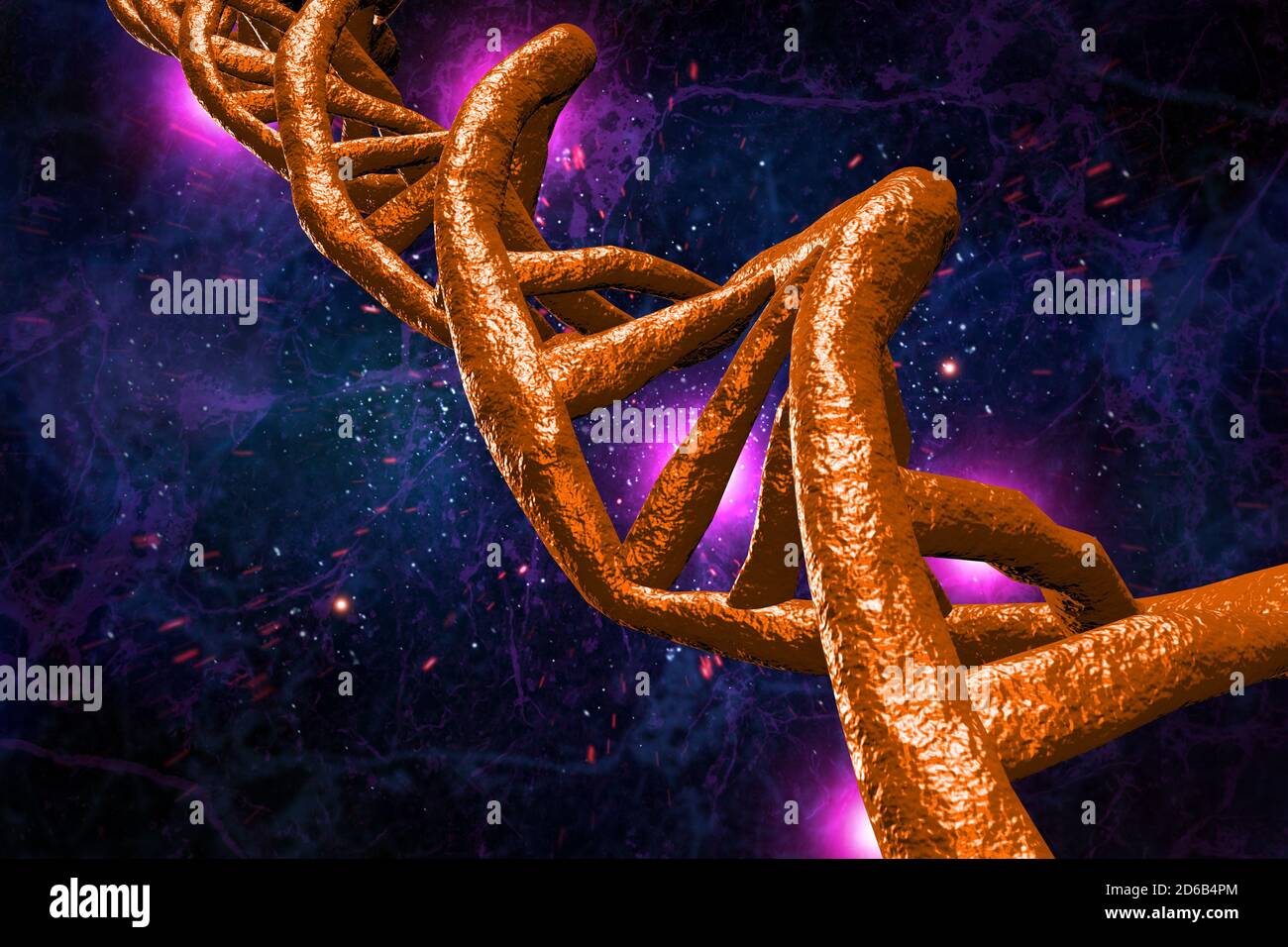 Abstract DNA strand double helix genetics 3D illustration Stock Photo ...