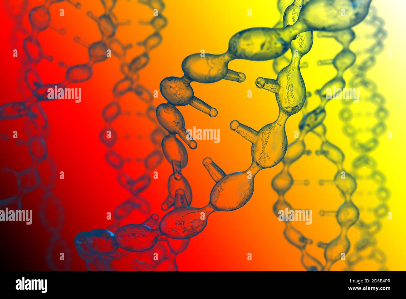 Abstract DNA strand double helix genetics 3D illustration Stock Photo ...