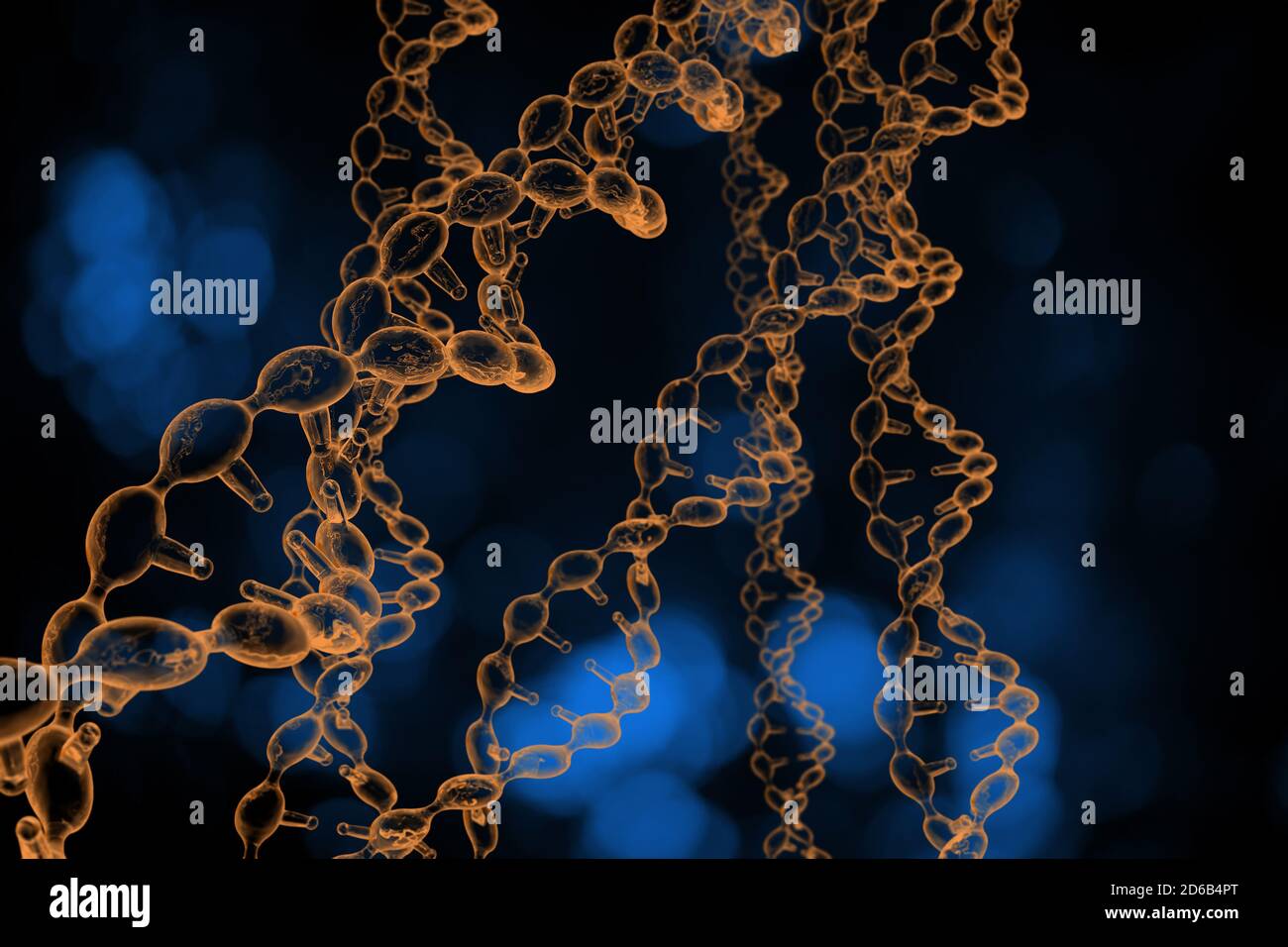 Abstract DNA strand double helix genetics 3D illustration Stock Photo ...