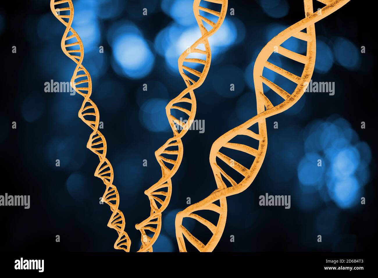 Abstract DNA strand double helix genetics 3D illustration Stock Photo ...