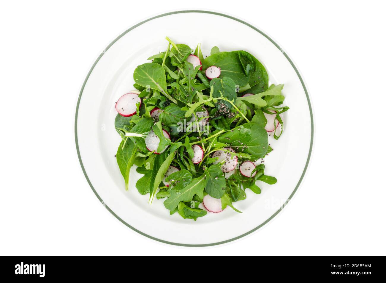 Spinach, arugula, radish and chia seeds. Photo Stock Photo - Alamy