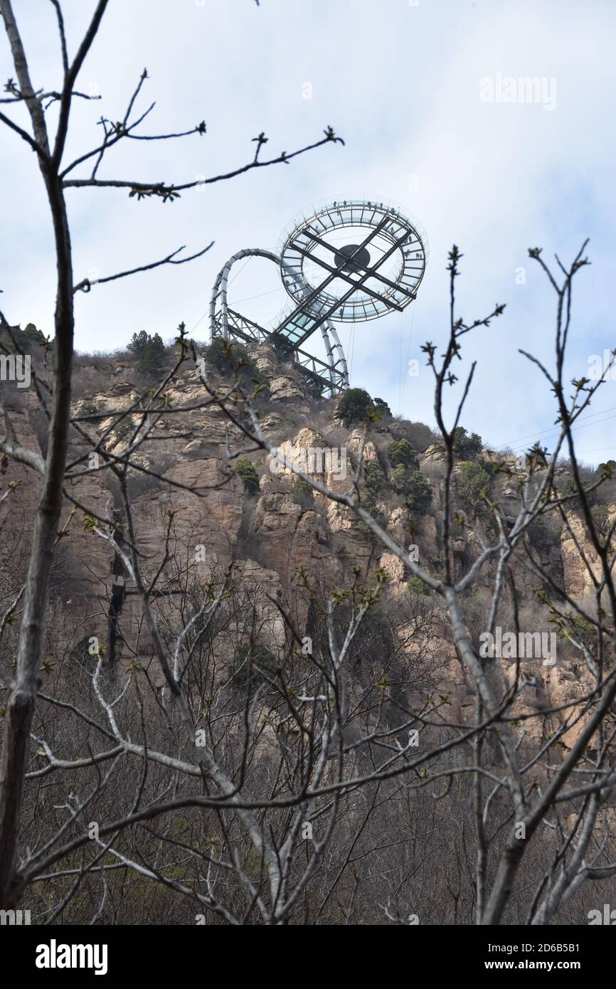 Pinggu the largest round Glass Sightseeing Platform in the world in ...