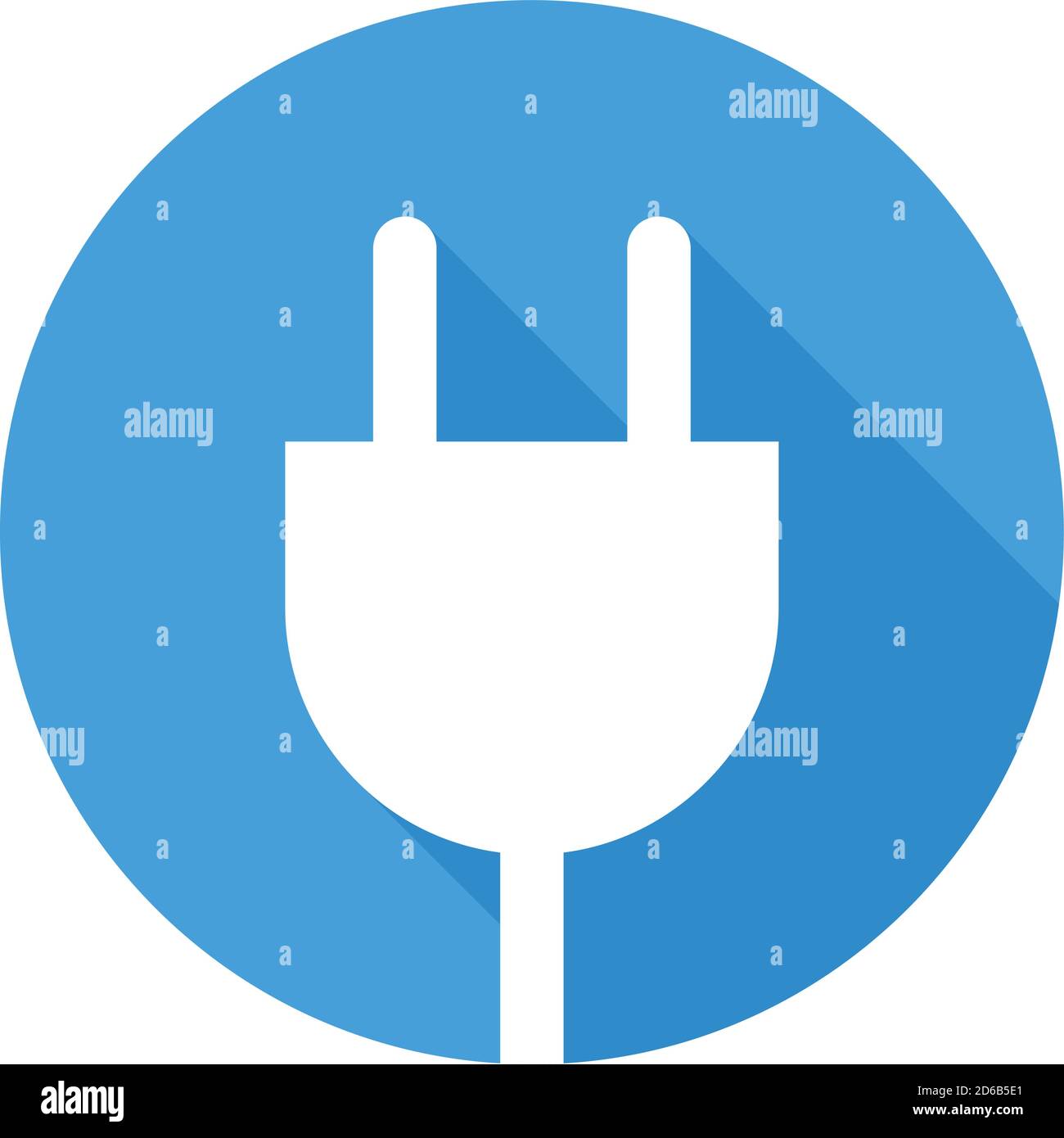 AC power plug icon, modern minimal flat design style, vector ...