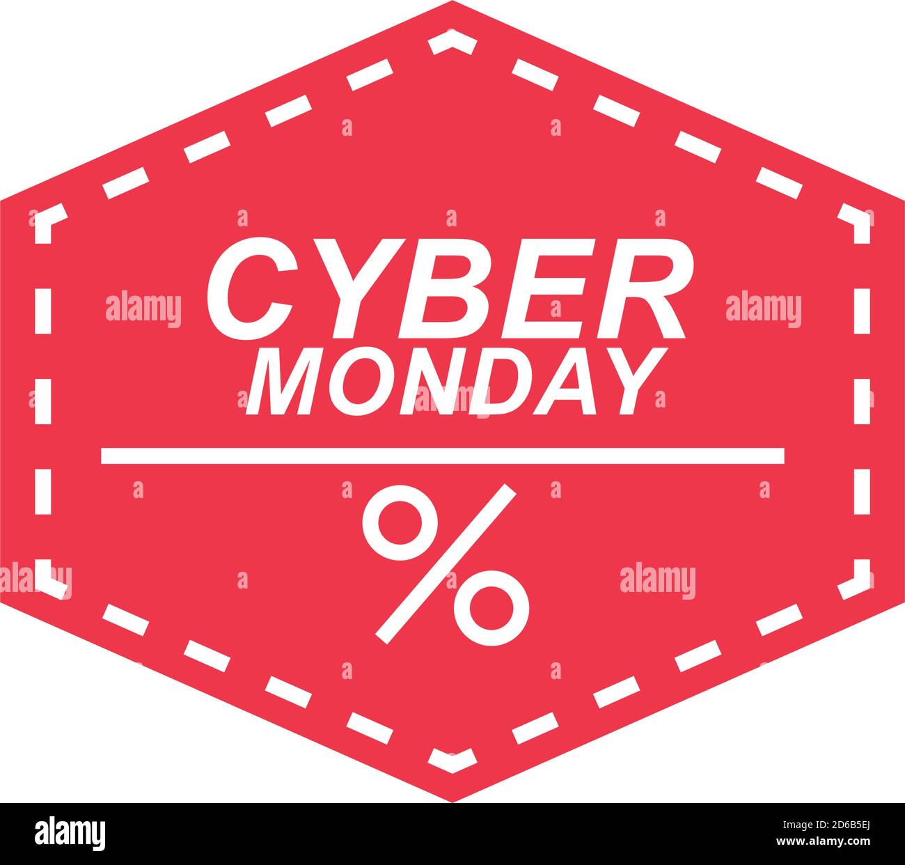 cyber monday, red sticker discount offer sale vector illustration Stock ...
