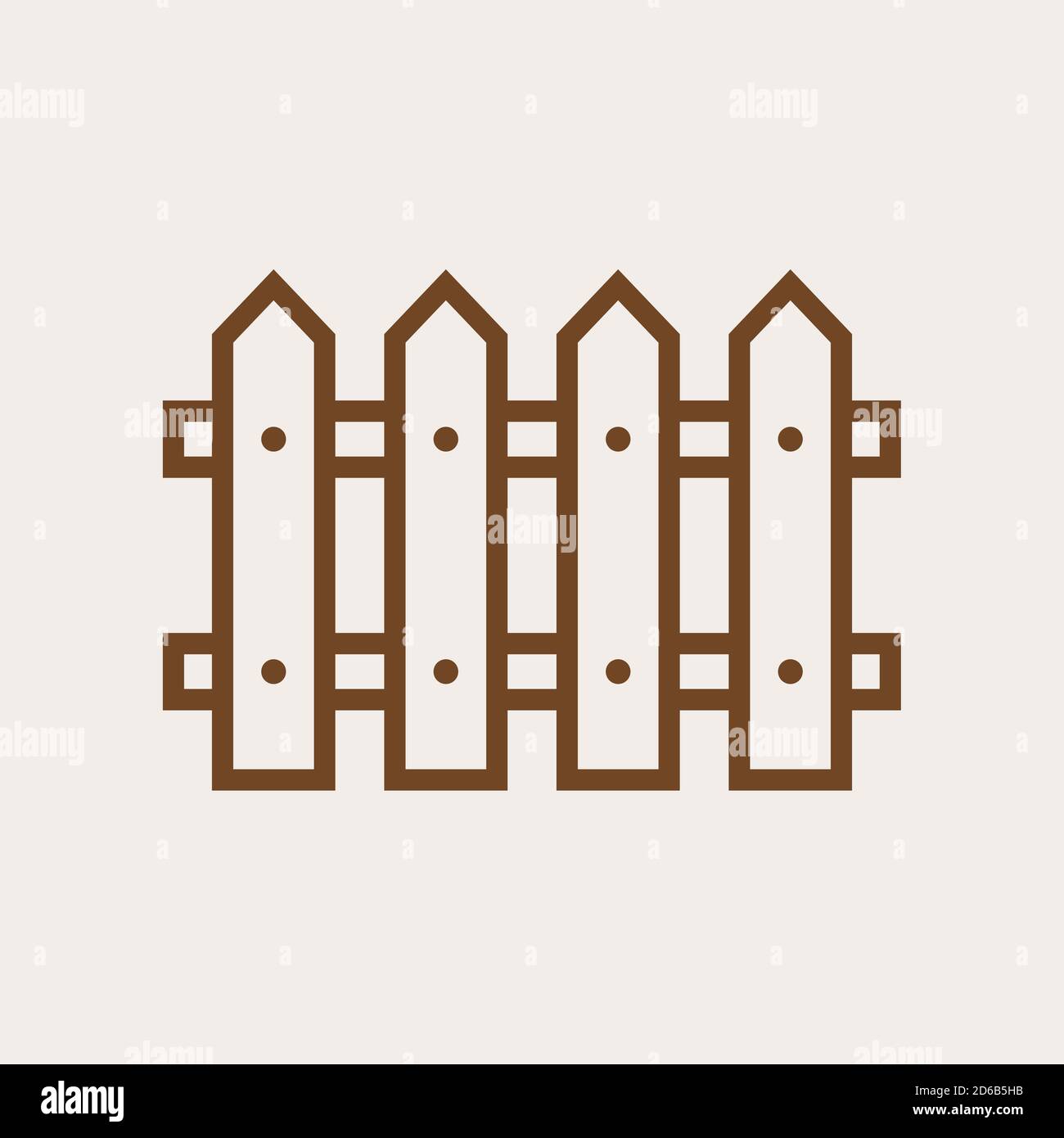 Wooden garden fence and gate Stock Vector Images - Alamy