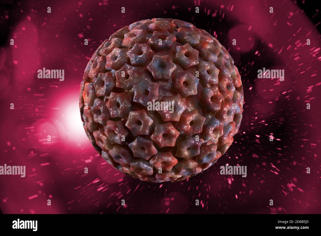 Infectious disease herpes simplex virus cells conceptual 3D ...
