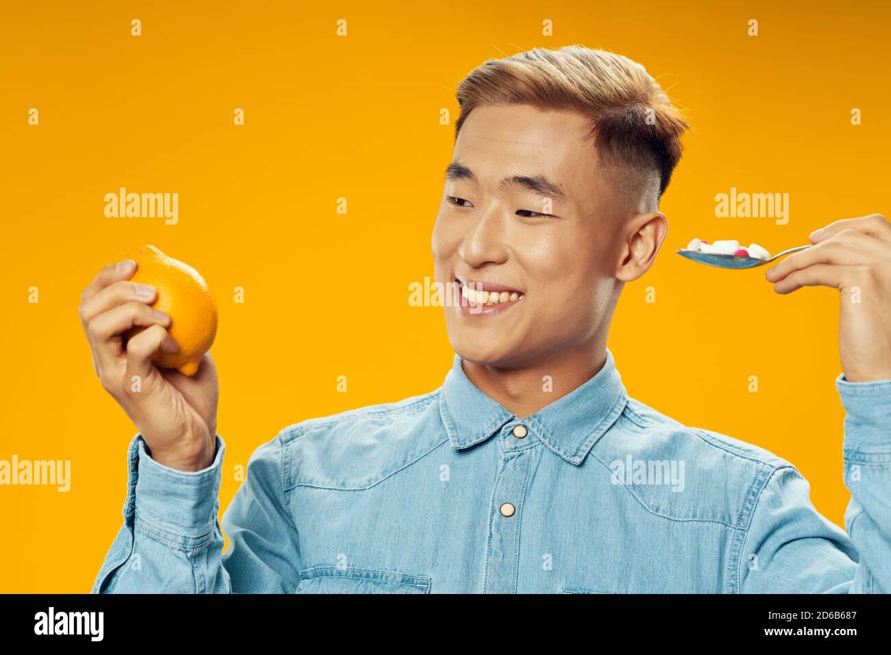 Man spoon on nose hi-res stock photography and images - Alamy