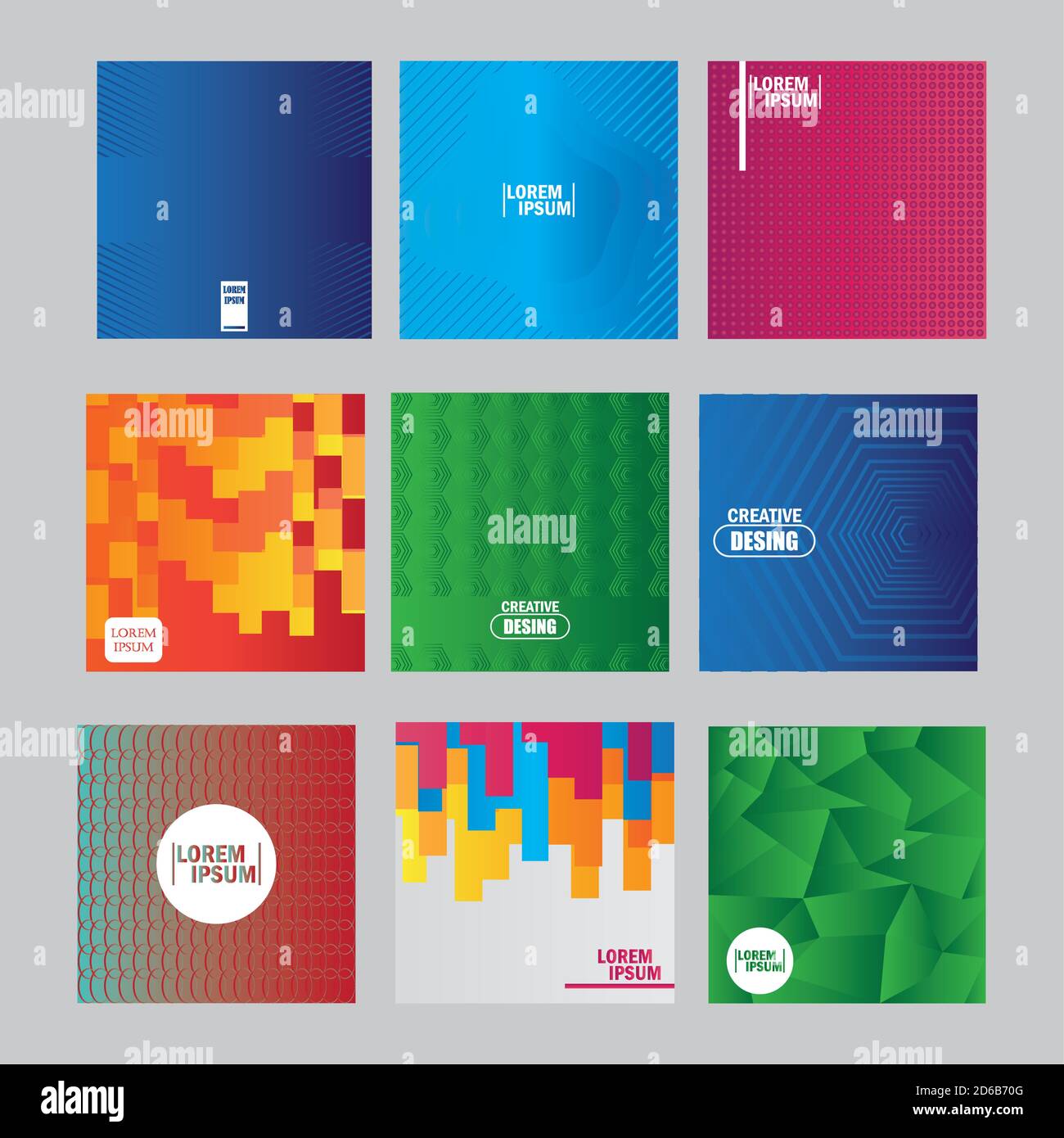 backgrounds different style design template abstract shapes vector ...