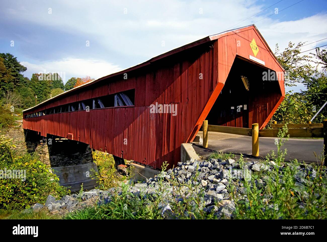 Wooden Bridge at Woodstock, Vermont Stock Photo - Alamy