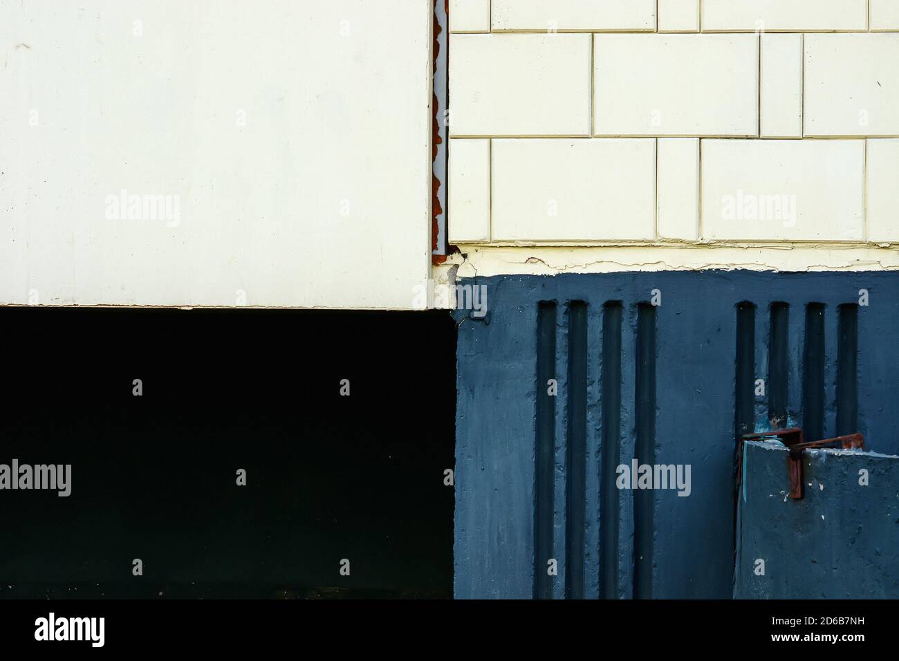 Multicolor background of multi-family building close-up. Four different ...