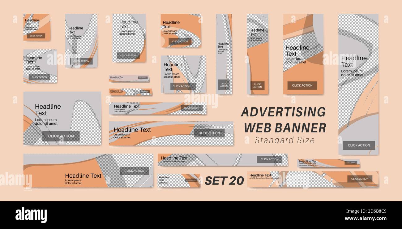 Vector set bundle advertising web banners standard size . wave ...