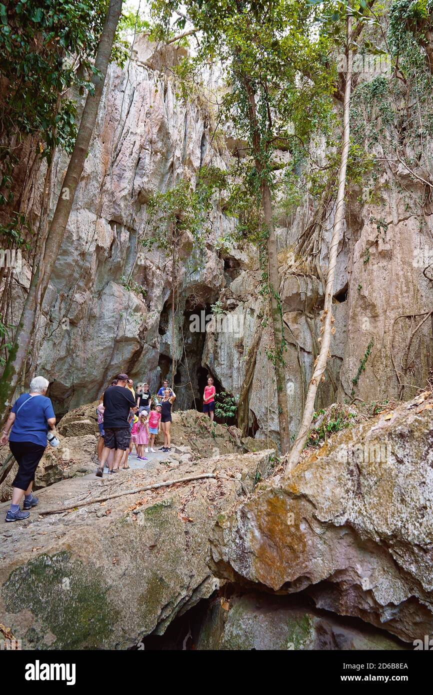 Rockhampton, Queensland, Australia - December 2019: Tourists lining up ...