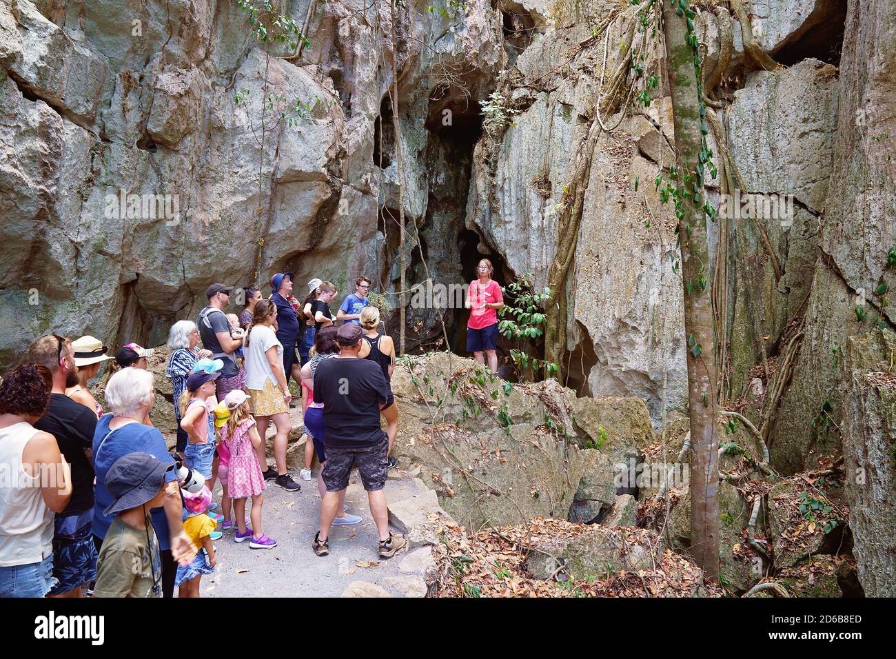 Rockhampton, Queensland, Australia - December 2019: Tourists lining up ...