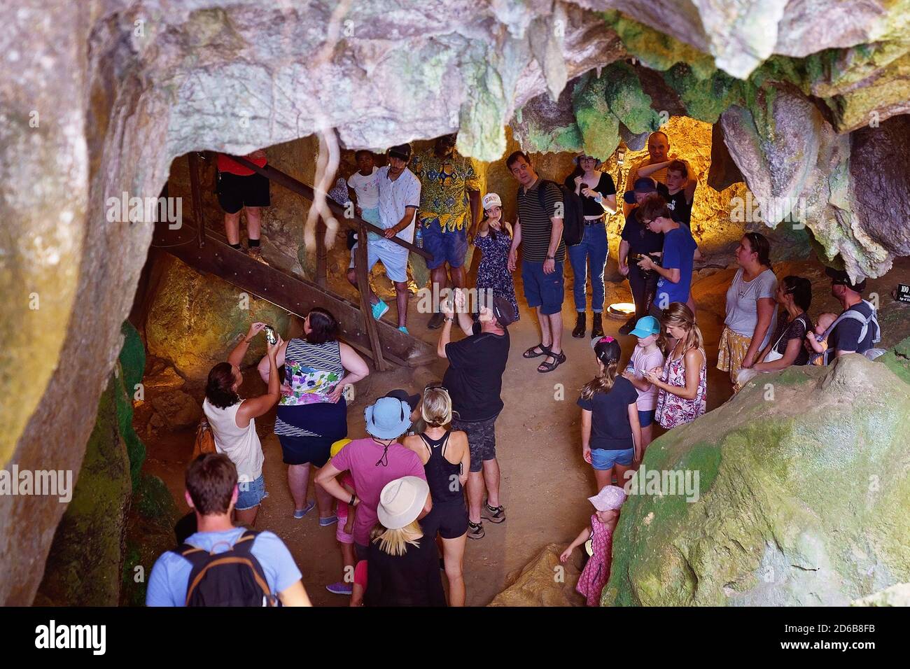 Rockhampton, Queensland, Australia - December 2019: Tourists inside a ...
