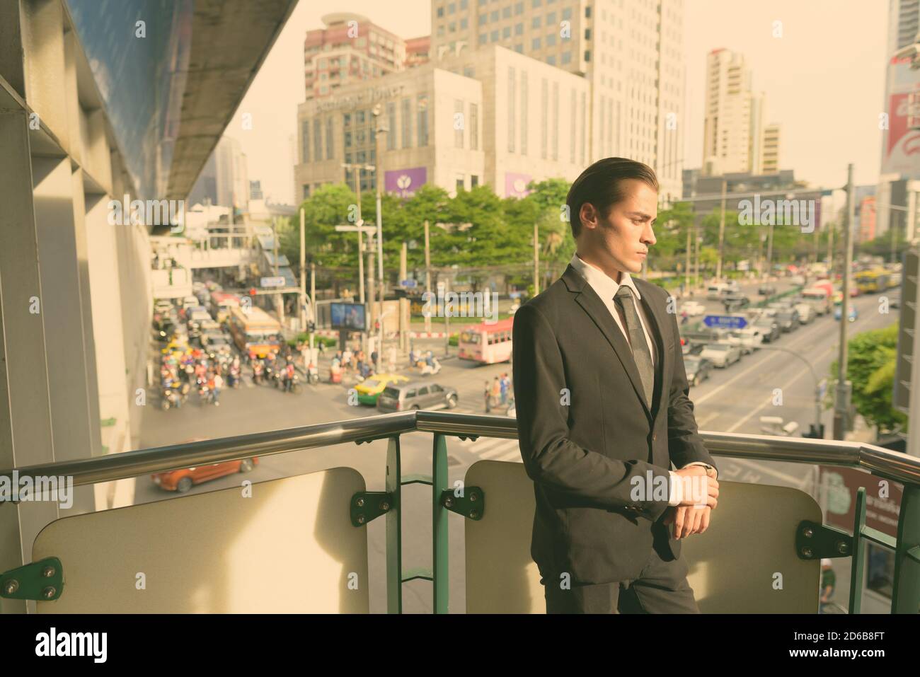 Young businessman exploring the city of Bangkok, Thailand Stock Photo ...