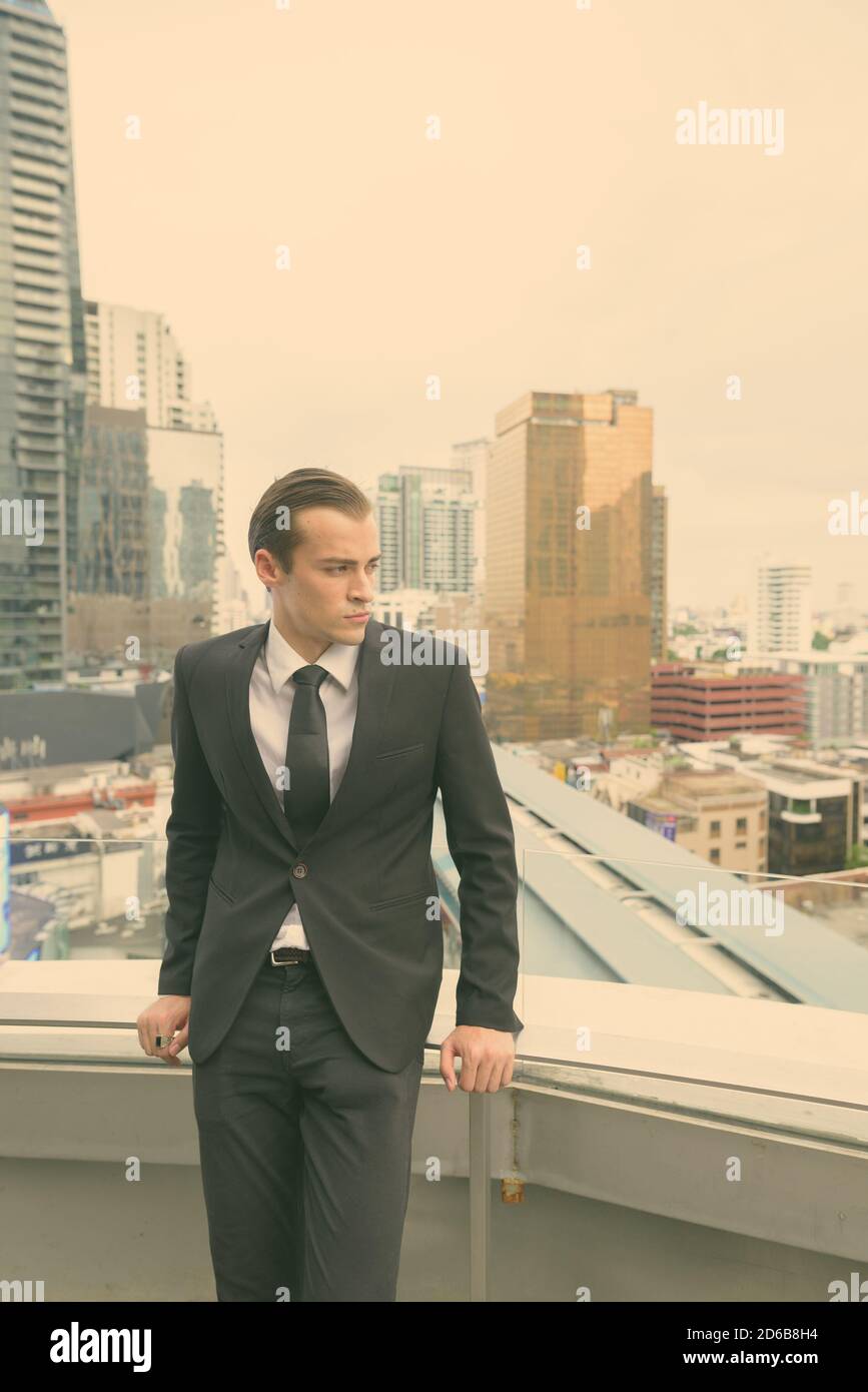 Young businessman exploring the city of Bangkok, Thailand Stock Photo ...