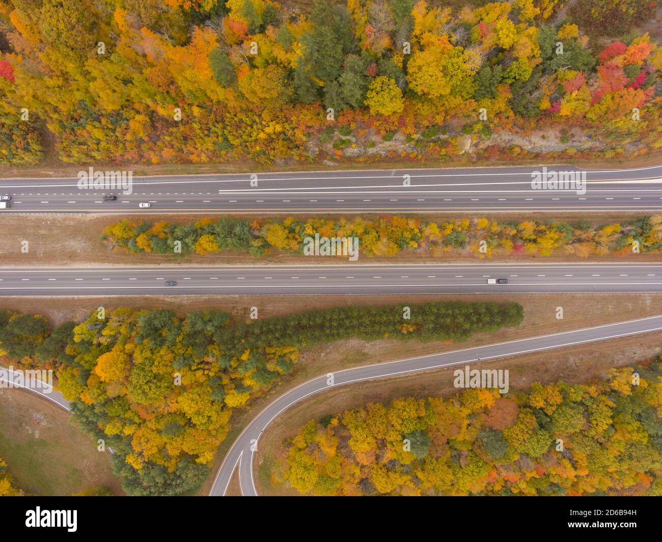Interstate Highway 93 near Exit 30 over Pemigewasset River in White ...