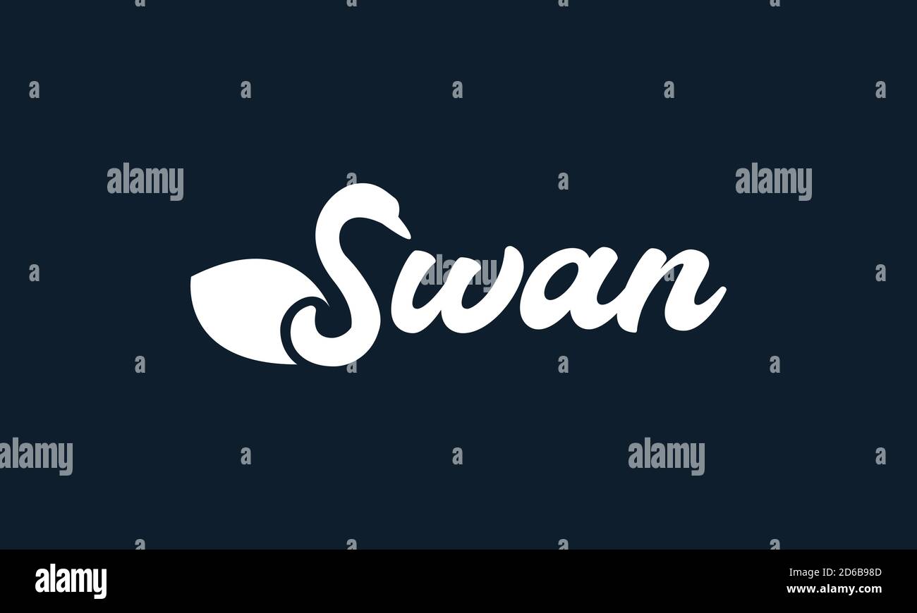 lettering Swan with S logotype vector illustration design Stock Vector ...