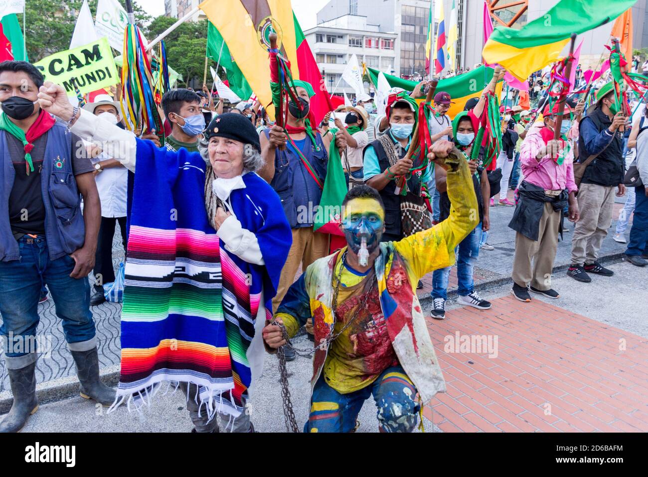 Human and indigenous rights of Colombians Stock Photo - Alamy