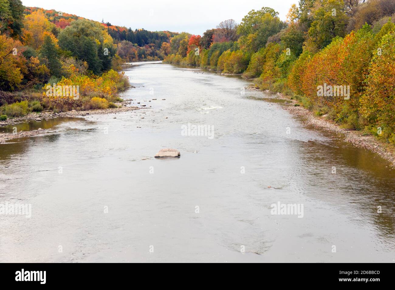 Autumn colors along the Thames River in London, Ontario, Canada Stock ...