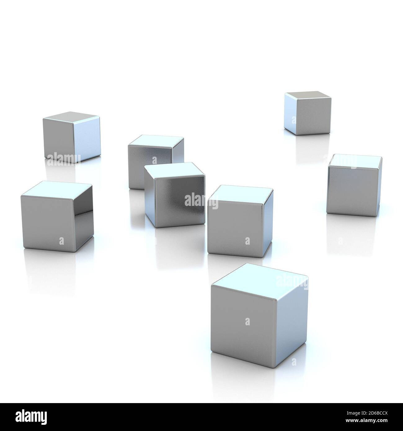 3d illustration building cube block Cut Out Stock Images & Pictures - Alamy
