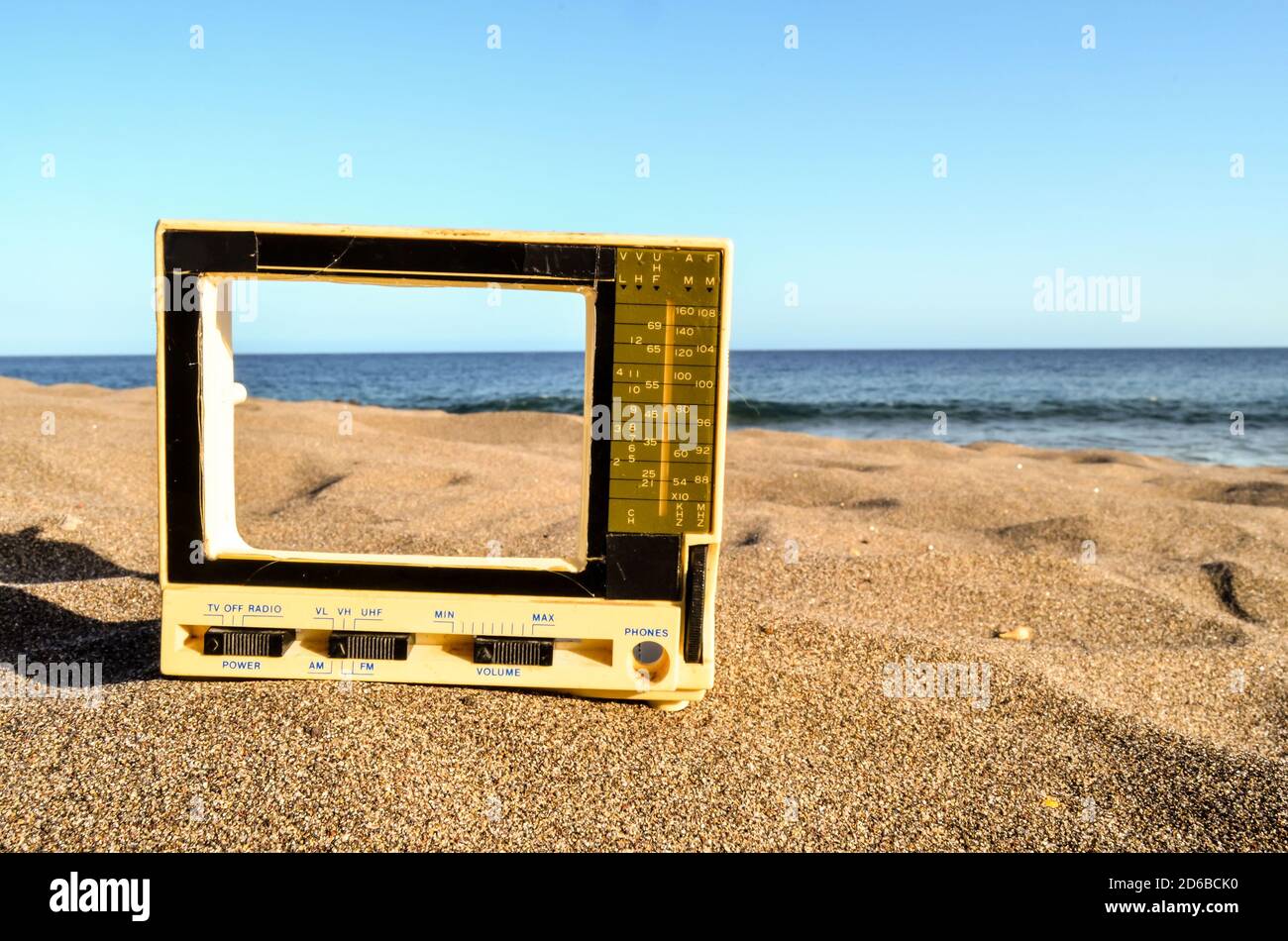 Television on the Sand Beach Stock Photo - Alamy