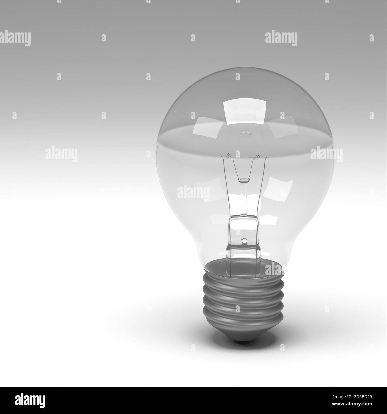 3d rendering of lightbulb isolated Stock Photo - Alamy