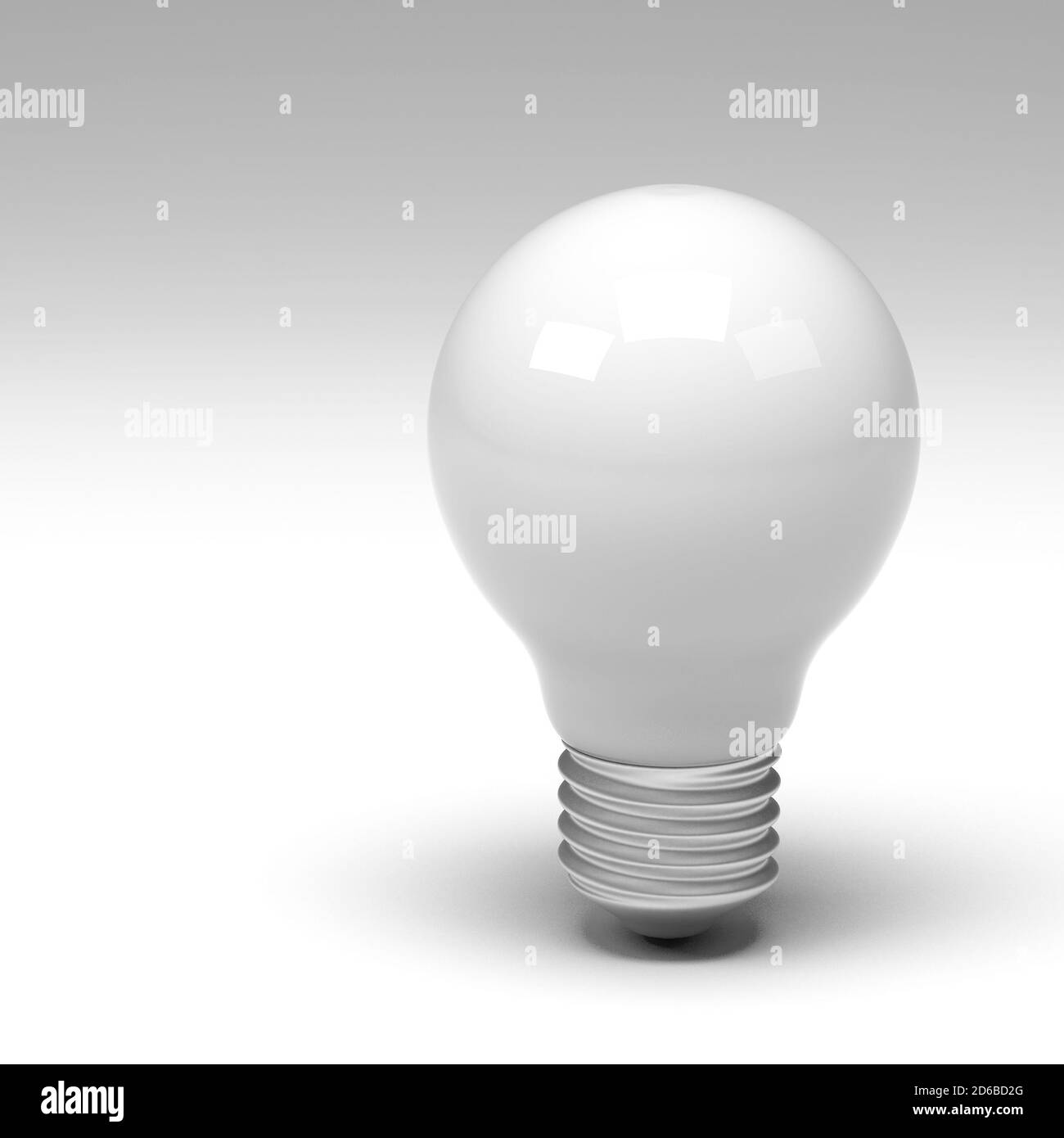 3d rendering of lightbulb isolated Stock Photo - Alamy