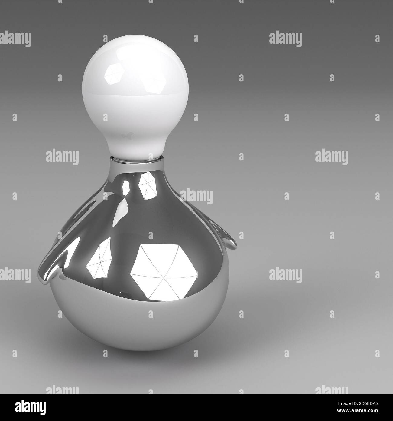 3d rendering of lightbulb isolated Stock Photo - Alamy