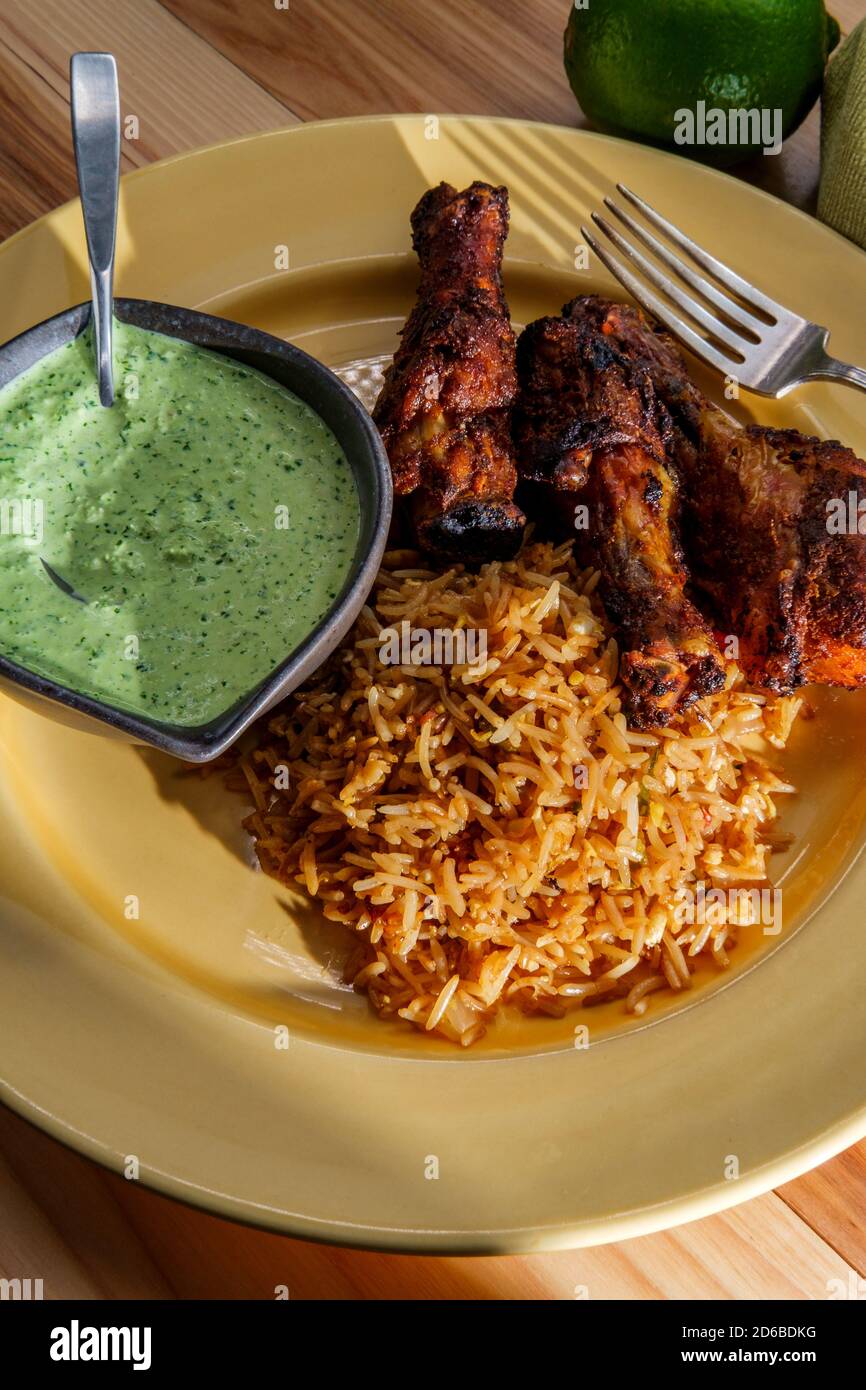 Peruvian chicken green sauce hi-res stock photography and images - Alamy