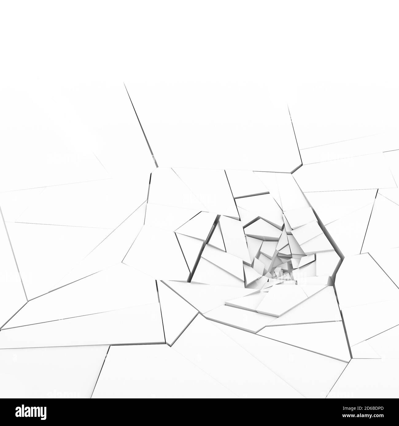 3d rendering destruction of wall Stock Photo - Alamy