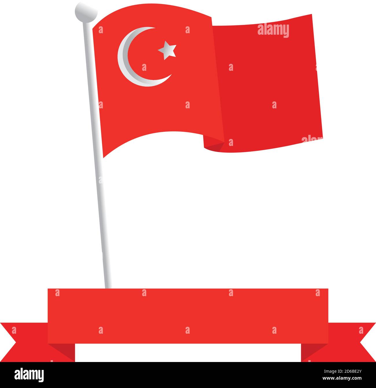 Turkish flag and ribbon vector design Stock Vector Image & Art - Alamy