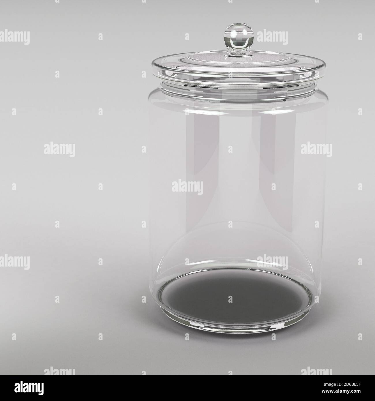 3d rendering close up of jar on grey background Stock Photo - Alamy