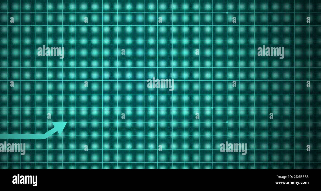Growing arrow over transparent world map. business graph showing 3d ...