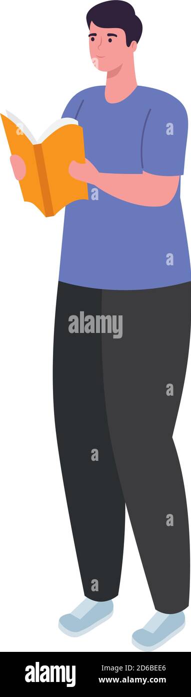 man reading a book vector design Stock Vector Image & Art - Alamy