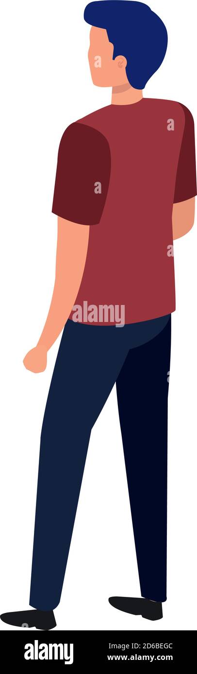 man cartoon of back vector design Stock Vector Image & Art - Alamy