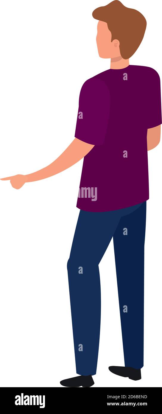 man cartoon of back vector design Stock Vector Image & Art - Alamy