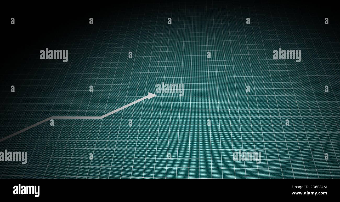 Growing arrow over transparent world map. business graph showing 3d ...