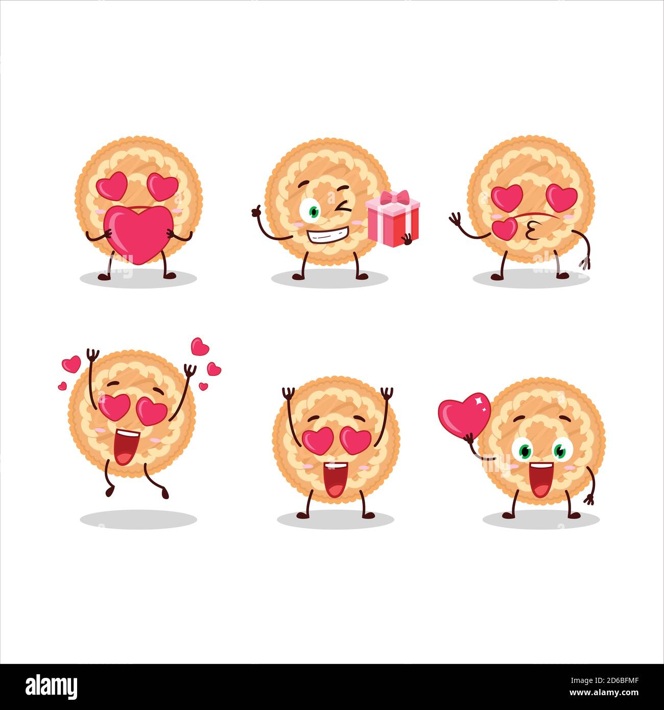 Potatoes pie cartoon character with love cute emoticon Stock Vector ...