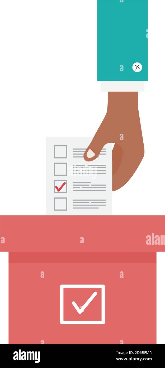 hand holding vote paper and box vector design Stock Vector Image & Art ...
