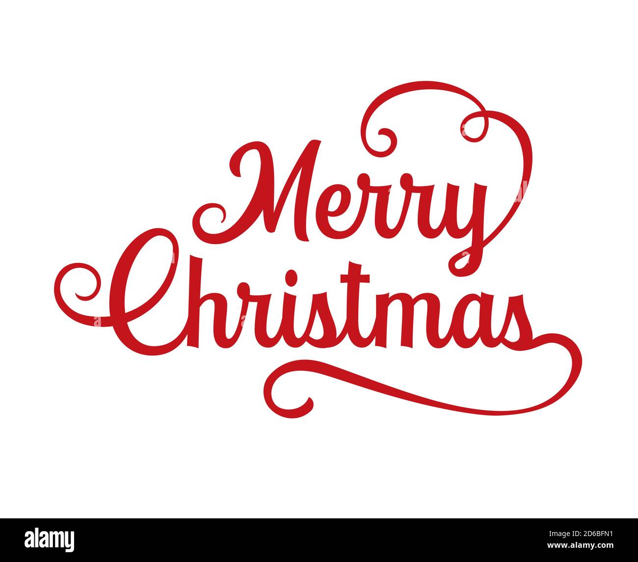 Merry Christmas Typography Label With Symbols Design Set Use For