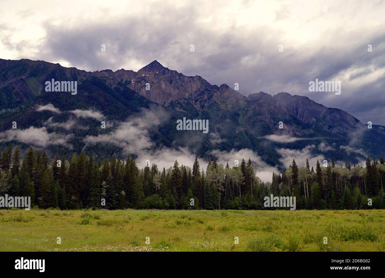 Alberta, Canada - Creeping Clouds by Highway 16 west of Jasper Stock ...