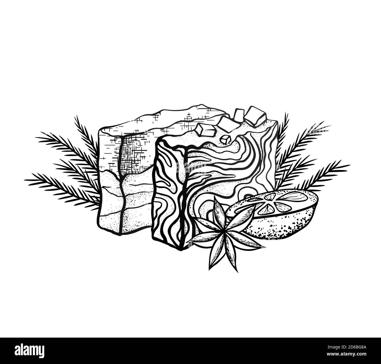 Hand made soaps Stock Vector Images - Alamy