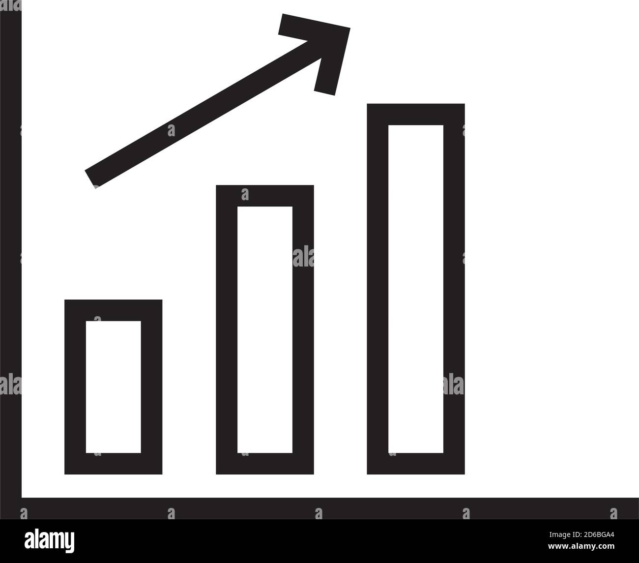 bars chart with increase arrow vector design Stock Vector Image & Art ...