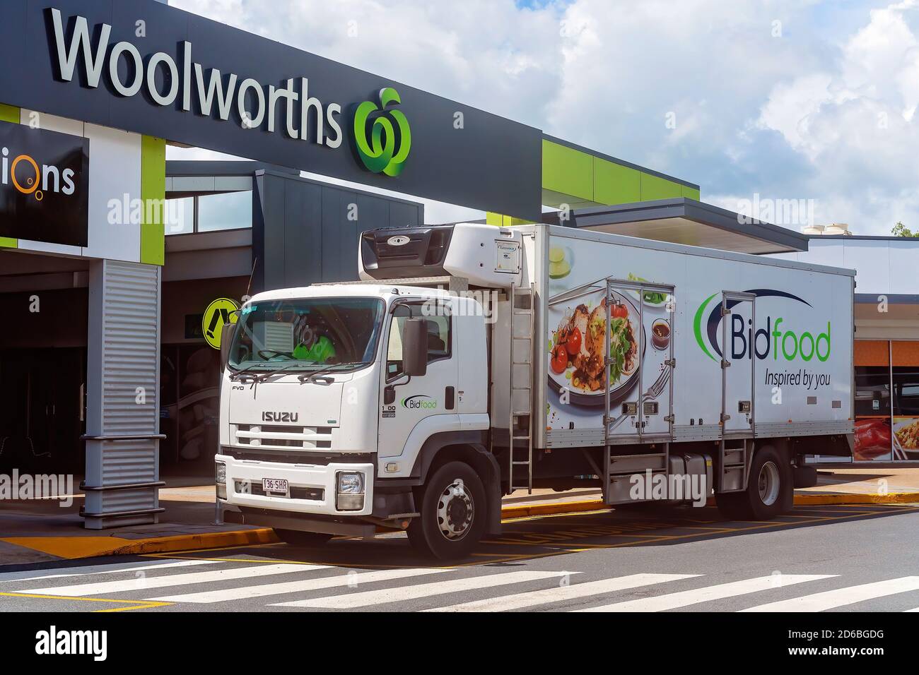 Walkerston, Queensland, Australia - February 2020: A truck delivering ...