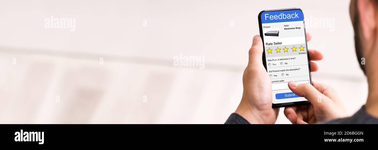 Online Survey Poll And Feedback Form On Laptop Computer Stock Photo - Alamy